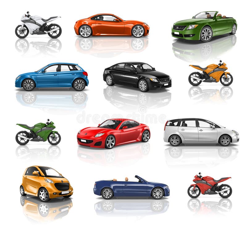 Transportation Vehicle Car Motorcycle Performance Concept Stock ...