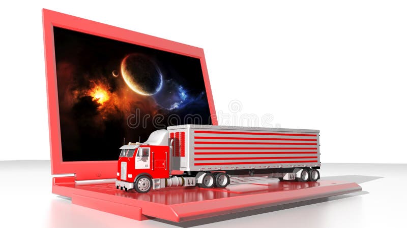 Transportations and Computer Technology Stock Photo - Image of goods ...