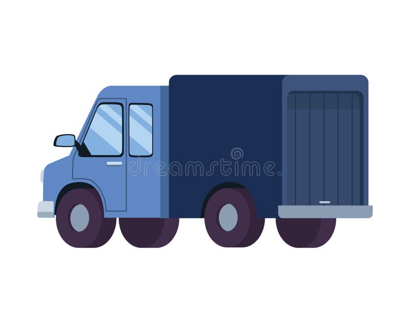Transporte De Camiones Azul Ilustración del Vector - Ilustración de ...