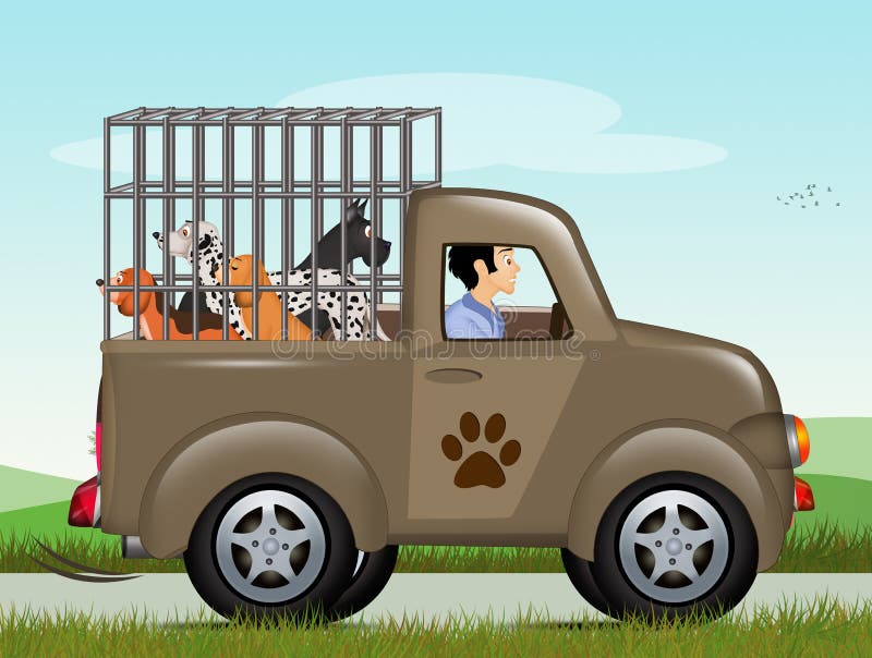 Transporte de perros stock de ilustración. Ilustración de perezoso ...