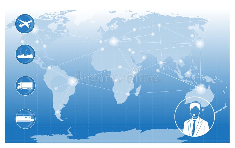 Transporte E Logística Do Mundo Ilustração do Vetor - Ilustração de ...