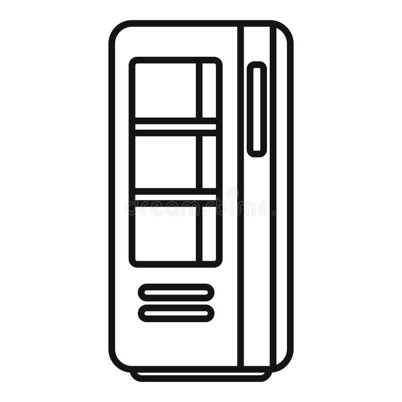 Transported Vending Machine Icon Outline Vector. Drink Cooler Stock ...