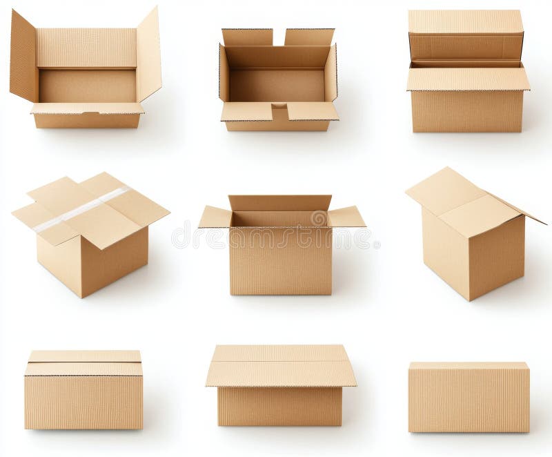 Transporting Cardboard Boxes Package Moving Stock Illustration - Illustration of open, post ...