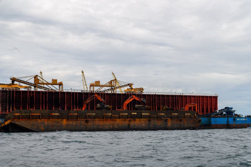 Transporting Coal into Large Ships in the Middle of the Sea Editorial ...
