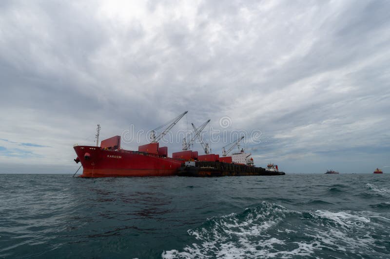 Transporting Coal into Large Ships in the Middle of the Sea Editorial ...