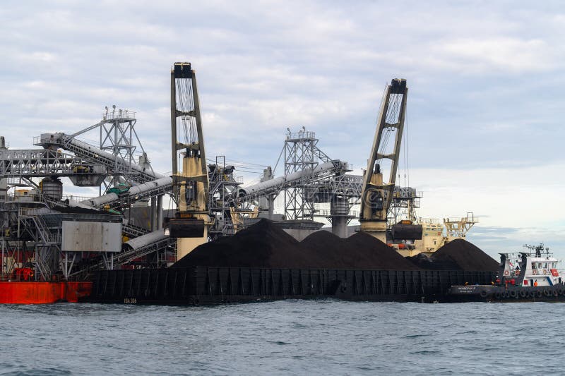 Transporting Coal into Large Ships in the Middle of the Sea Editorial ...
