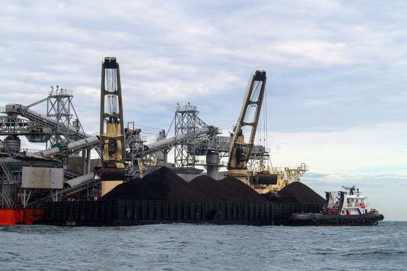 Transporting Coal into Large Ships in the Middle of the Sea Editorial ...
