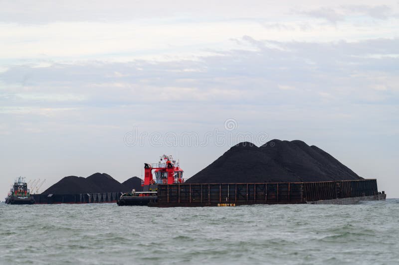 Transporting Coal into Large Ships in the Middle of the Sea Editorial ...