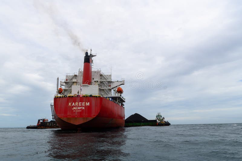 Transporting Coal into Large Ships in the Middle of the Sea Editorial ...
