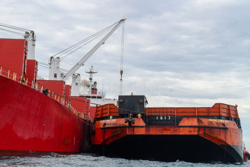 Transporting Coal into Large Ships in the Middle of the Sea Editorial ...