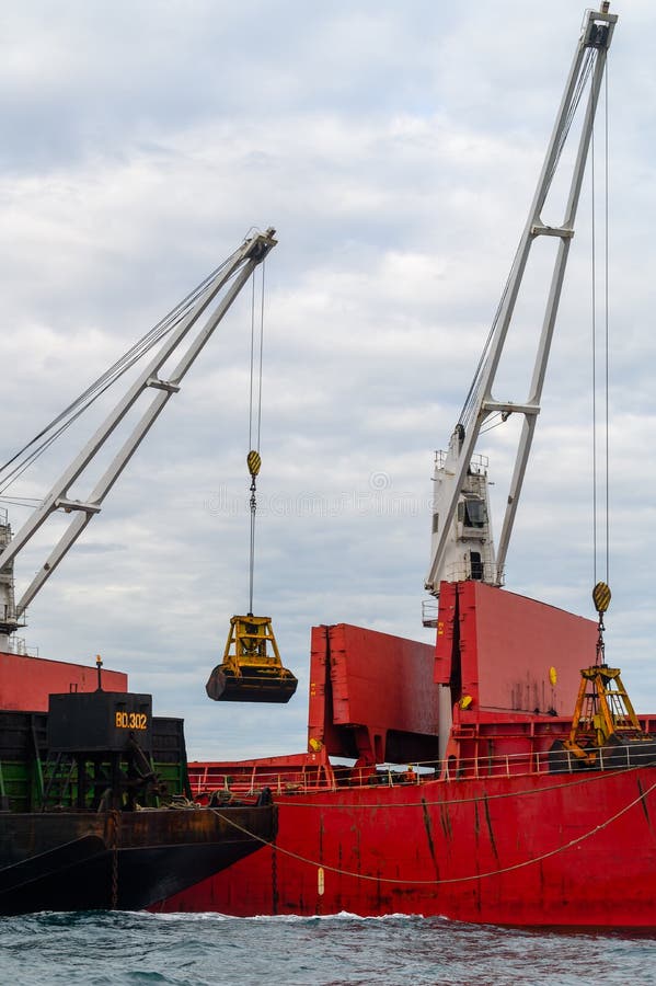 Transporting Coal into Large Ships in the Middle of the Sea Editorial ...