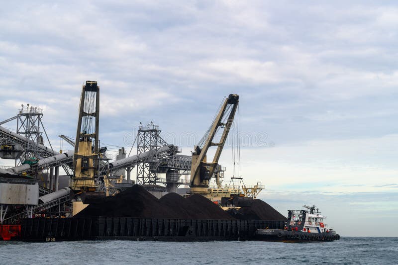 Transporting Coal into Large Ships in the Middle of the Sea Editorial ...