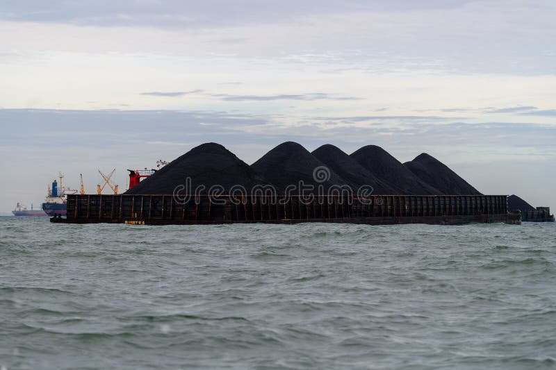 Transporting Coal into Large Ships in the Middle of the Sea Editorial ...