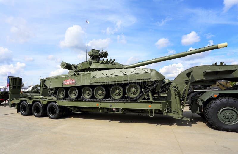 Transporting the Tank with the Loading Platform Editorial Stock Photo ...