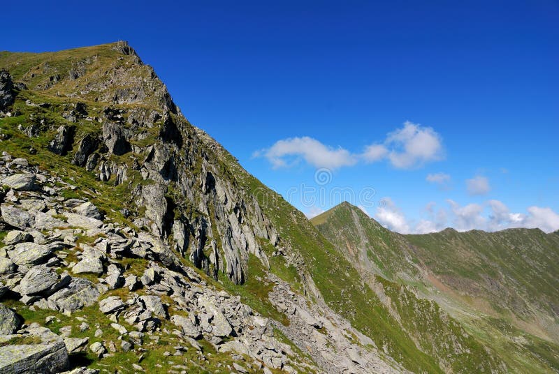 Transylvanian Alps in Romania, Carpathian Ridge Stock Photo - Image of ...