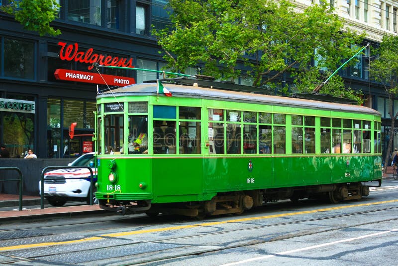 Tranvía Histórico En San Francisco Imagen editorial - Imagen de cable ...