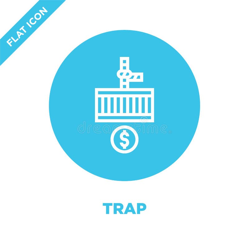 Trap Icon Vector from Corruption Elements Collection. Thin Line Trap ...