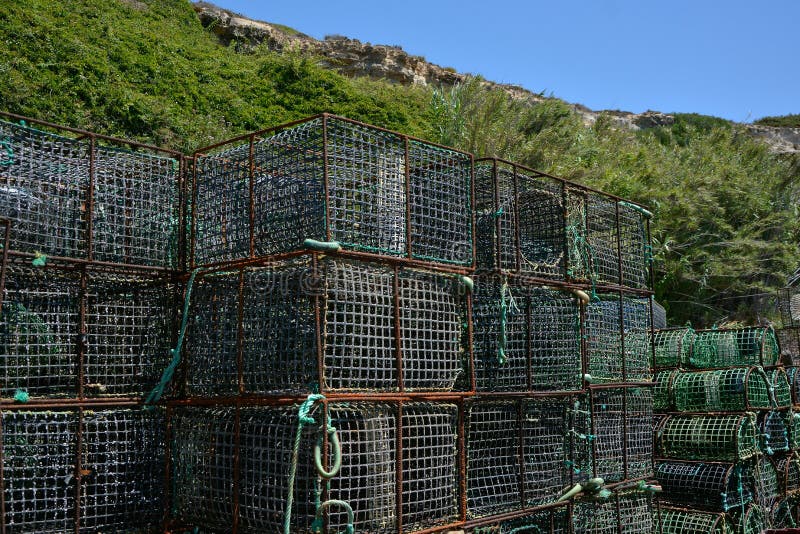 Trap, Nasa or Retel To Fish for Seafood Stock Photo - Image of stacked ...