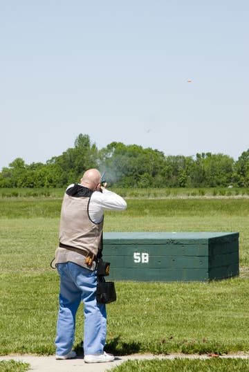 Trap shooting stock photo. Image of casings, hobby, competitors - 2504130