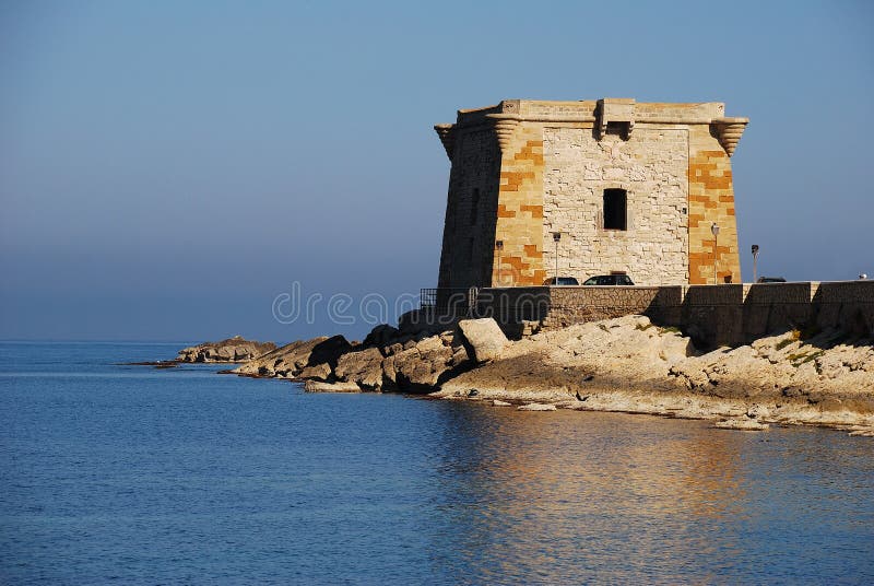 Trapani (Ligny tower) stock photo. Image of houses, museum - 24164688
