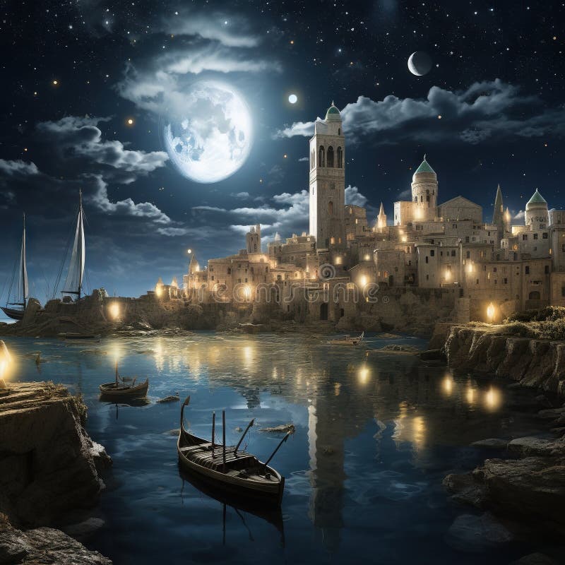 Trapani, Sicily Made with Generative AI Illustration Stock Illustration ...