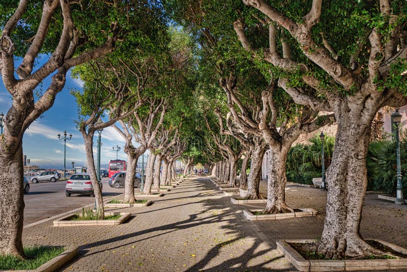 Trapani on Sicily Small Streets and Buildings in Italy Editorial Stock ...