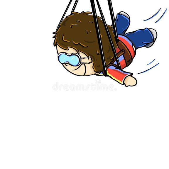 Circus Trapeze Cartoon Isolated Doodle Illustration, Kid Trapeze ...
