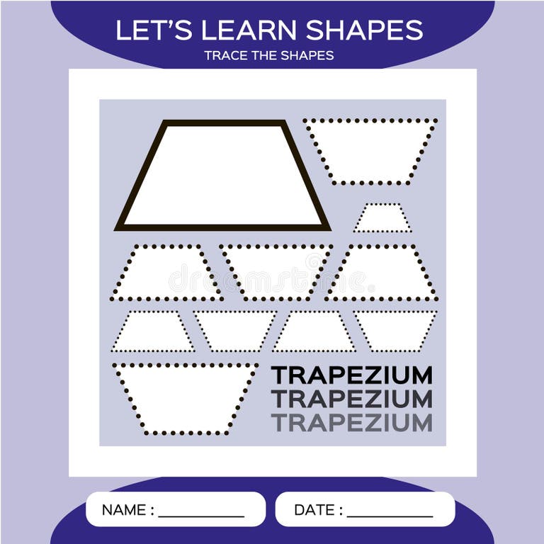 Trapezium. Basic Geometric Shapes. Elements for Children. Learn Shapes ...