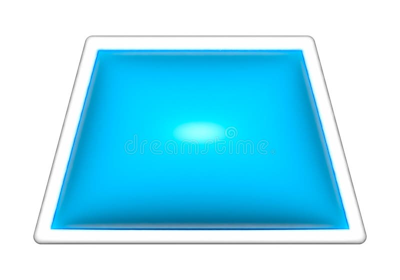 Trapezium 3d Shapes, 3d Geometric Basic, Simple Trapezium Blue Shape ...