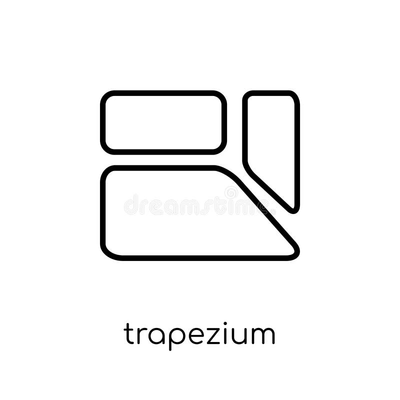 Trapezium Icon on White Background. Simple Element Illustration from ...