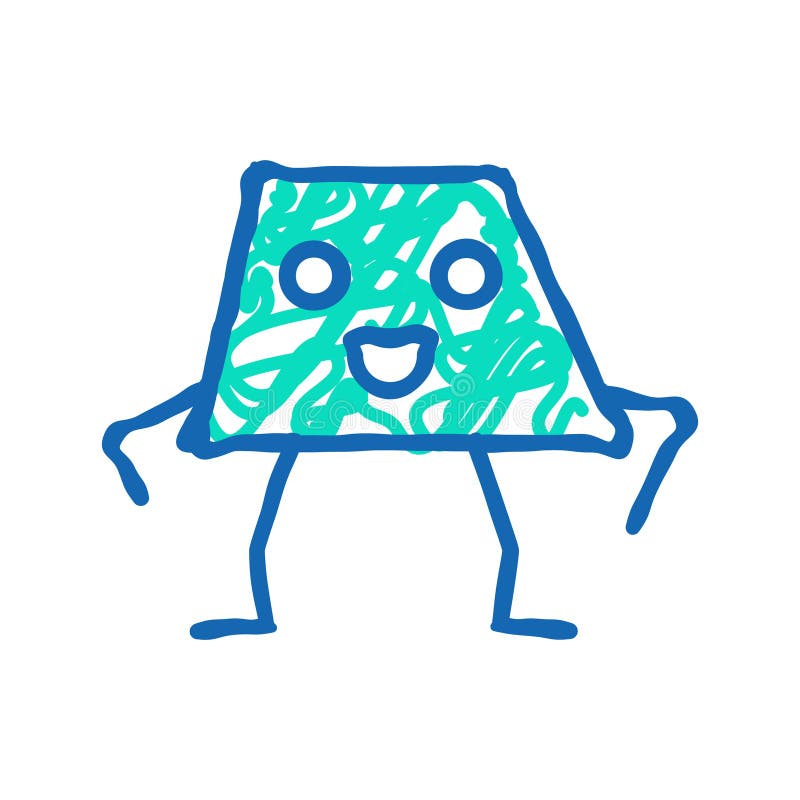 Trapezoid Geometric Shape Character Icon Doodle Illustration Stock ... Trapezoid Geometric Shape Character Icon Doodle Illustration Stock ...