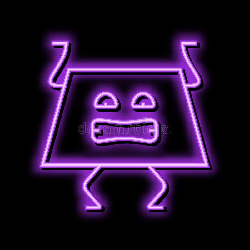 Trapezoid Geometric Shape Character Neon Glow Icon Illustration Stock ... Trapezoid Geometric Shape Character Neon Glow Icon Illustration Stock ...