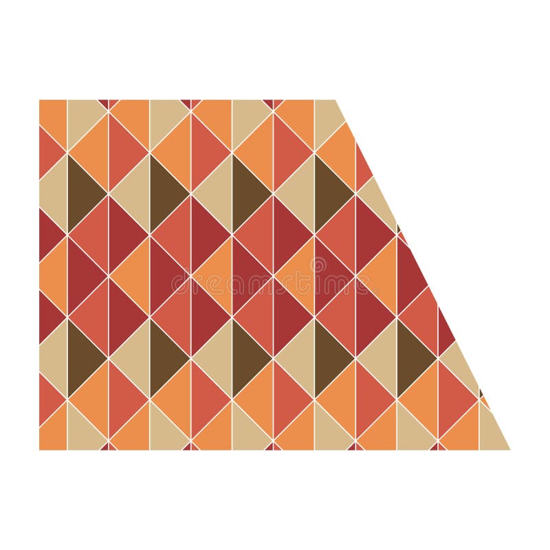 Trapezoid with Geometrical Pattern. Vector Illustration Decorative ...