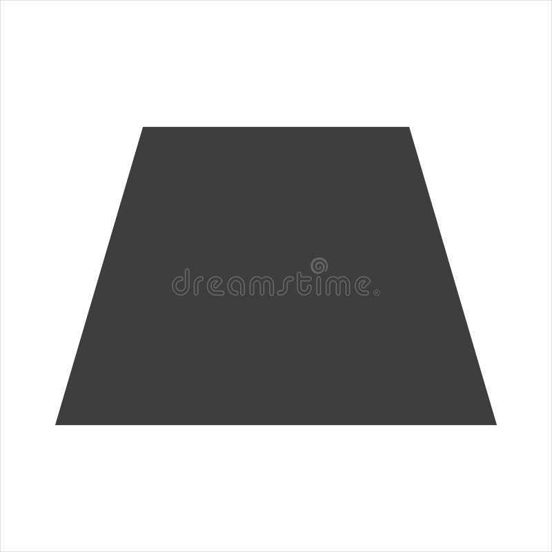 Trapezoid Icon on White Background. the Geometric Figure of a Trapezoid ...