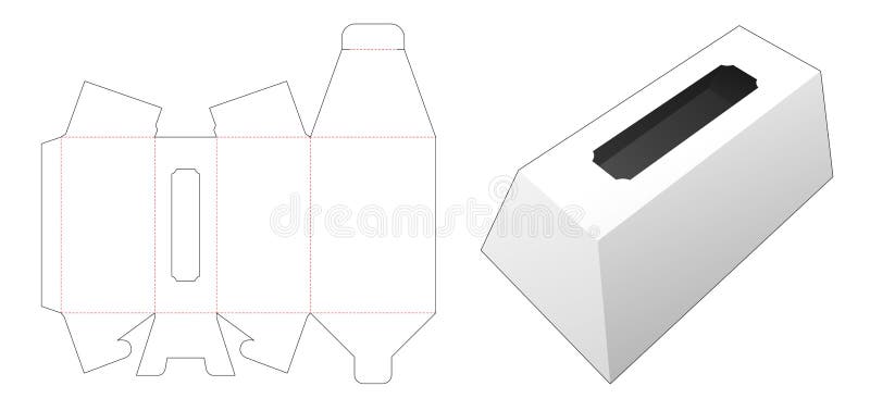 Trapezoid Packaging Box Die Cut Template Stock Vector - Illustration of ...