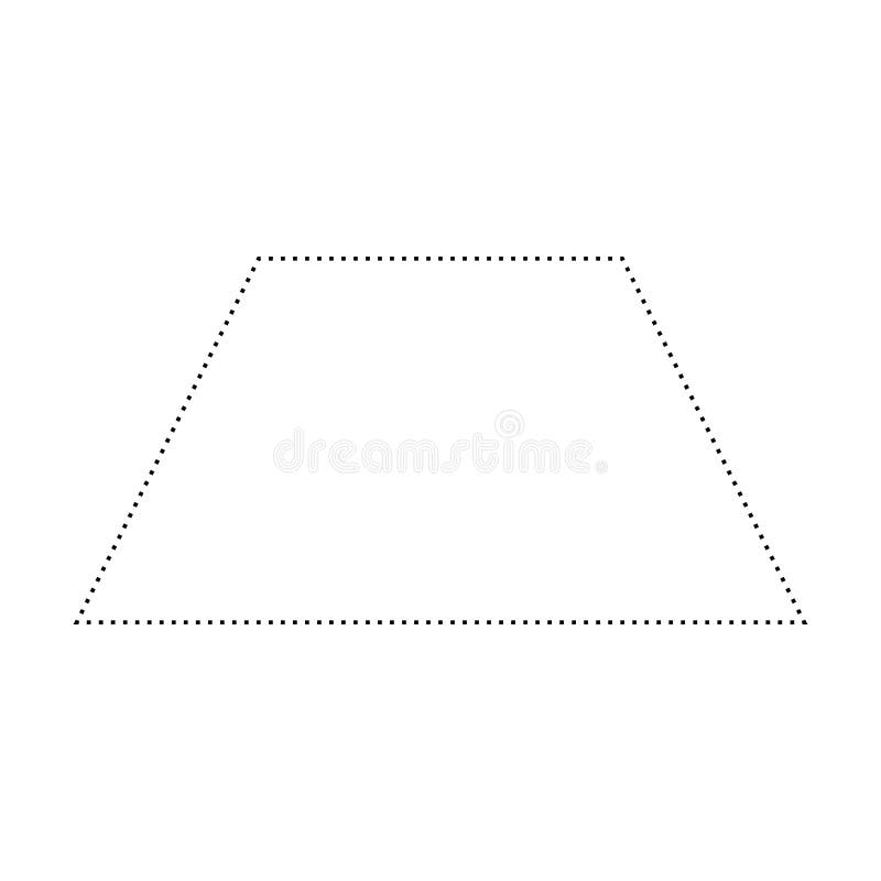 Trapezoid or Trapezium Shape Dotted Symbol Vector Icon for Creative ...