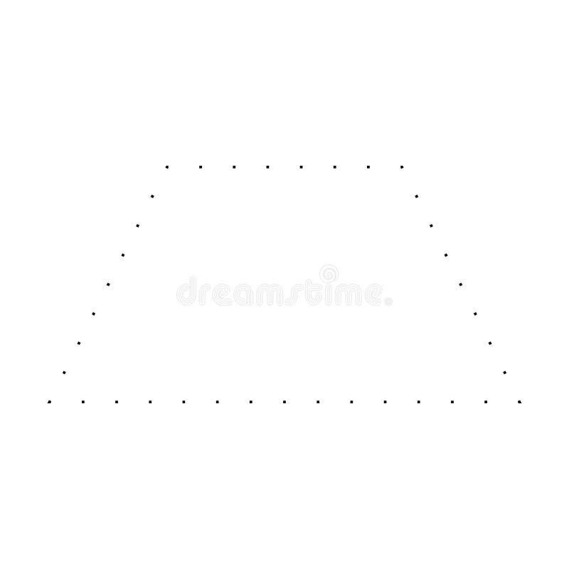 Trapezoid or Trapezium Shape Symbol Vector Icon Outline Stroke for ...