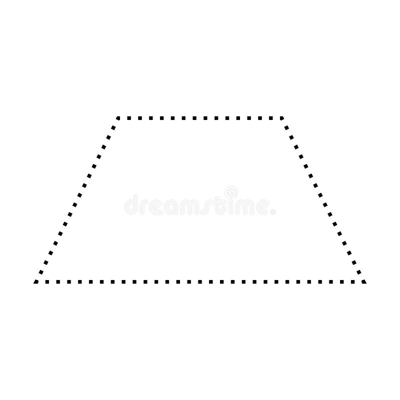 Trapezoid or Trapezium Symbol Dotted Shape Vector Icon for Creative ...