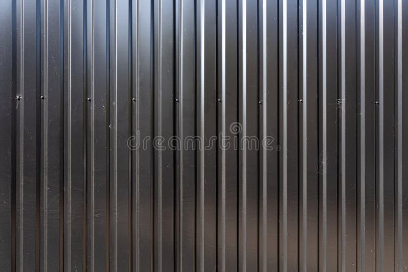 Trapezoidal Sheet Metal Wall Stock Photo - Image of metal, construction ...