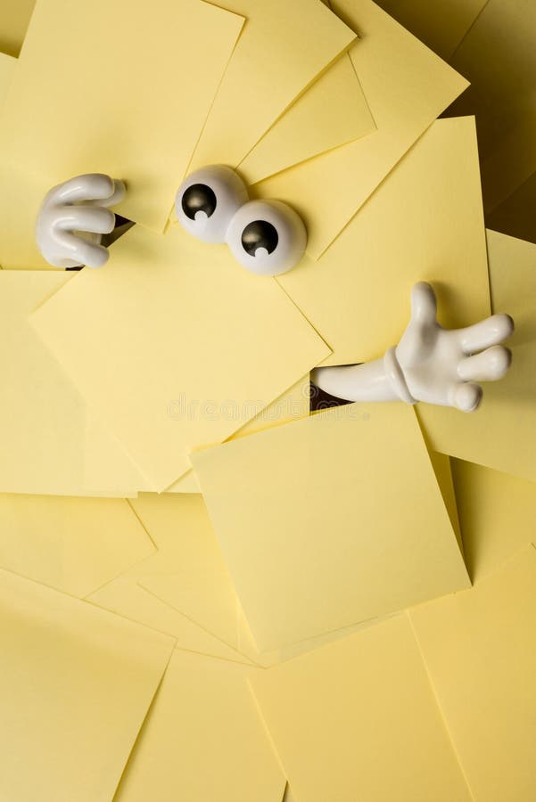 Trapped beneath paper work stock photo. Image of list - 48897784