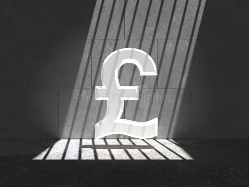 Trapped Bright Pound Symbol Stock Illustration - Illustration of ...