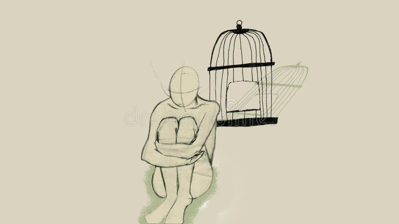 Trapped and free stock illustration. Illustration of like - 92752809