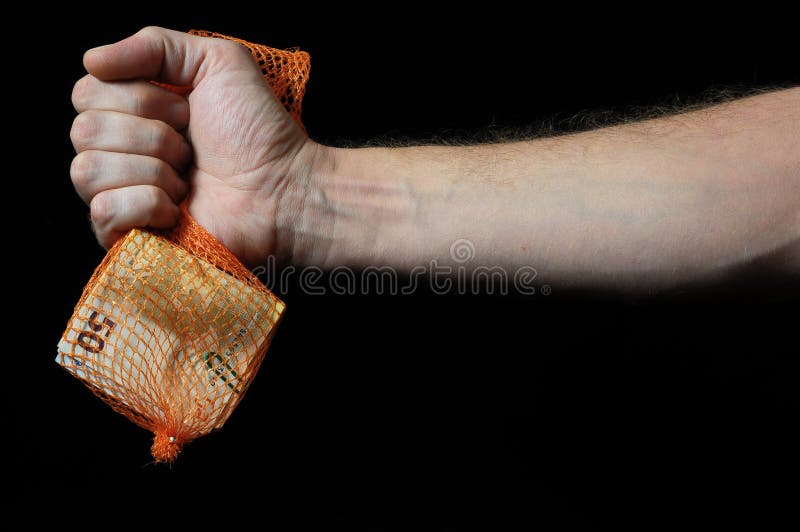 Trapped Money and an Hand stock image. Image of note - 35166959