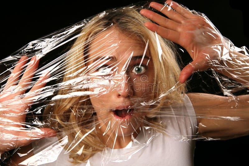 Trapped Woman stock photo. Image of wrap, woman, suffocate - 2830126
