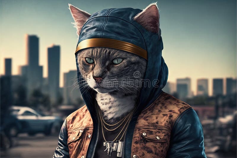 Rapper Cat Illustration Generative Ai Stock Illustration Illustration Of Isolated Cool 267910344