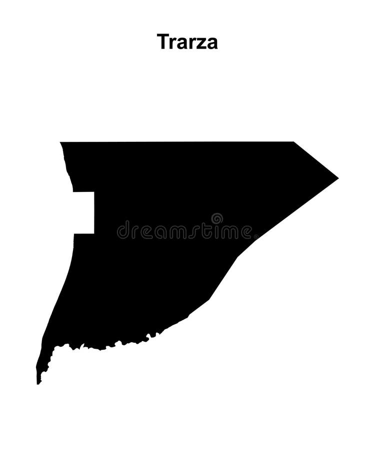 Trarza outline map stock vector. Illustration of area - 360611750