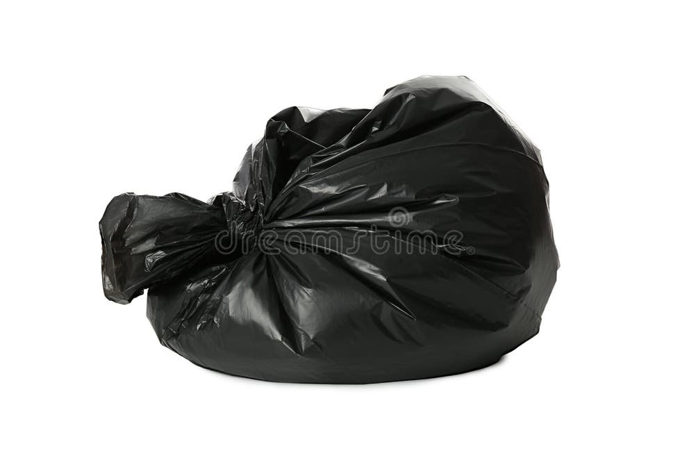 Trash Bag Full of Garbage Isolated on White Stock Image - Image of ...