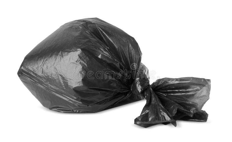 Trash Bag Full of Garbage Isolated on White Stock Image - Image of dump ...