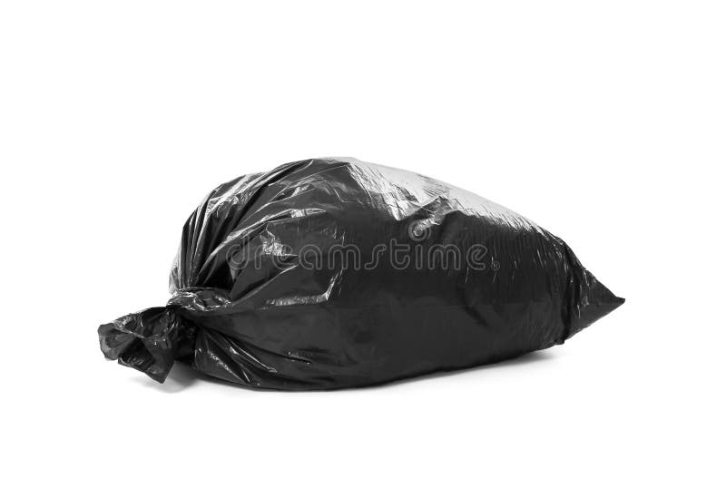 Trash Bag Full of Garbage Isolated on White Stock Photo - Image of ...