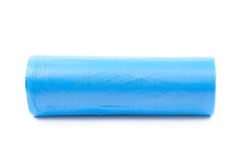 Single Trash Bag Folded Isolated Stock Photo - Image of junk, pack ...